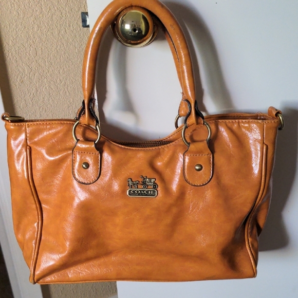 Coach | Bags | Coach Tan Leather Tote Bag | Poshmark